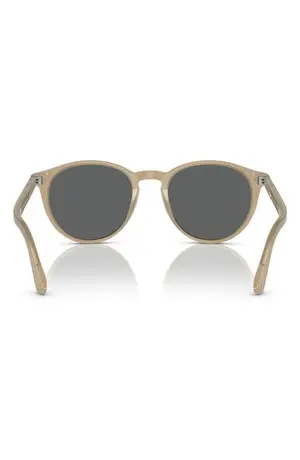 Persol 52mm Round Frame Sunglasses - Opal Beige