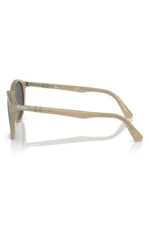 Persol 52mm Round Frame Sunglasses - Opal Beige