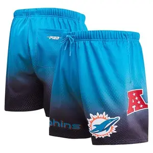 PRO STANDARD Aqua Miami Dolphins Ombre Mesh Shorts - Black