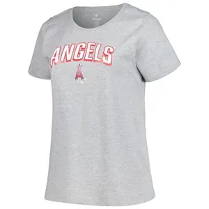 Profile Heather Gray Los Angeles Angels T-shirt Combo Pack