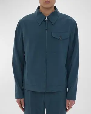 Helmut Lang Tailored Zip Jacket - Ocean Grey