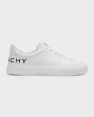 Givenchy Men's City Sport Leather Low-top Sneakers White