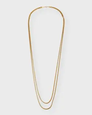 BEN-AMUN Ben-Amun 24k Gold Electroplated Double Chain Necklace - Gold