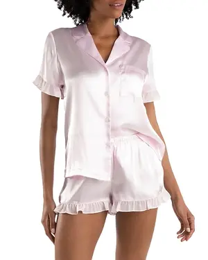 IN BLOOM BY JONQUIL Alice Satin Shortie Pajama Set - Pink