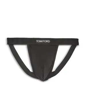 TOM FORD Cotton Blend Regular Fit Jock Strap - Nero