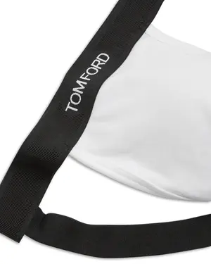 TOM FORD Cotton Blend Regular Fit Jock Strap - White