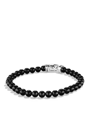 Men's Black Bead Bracelets