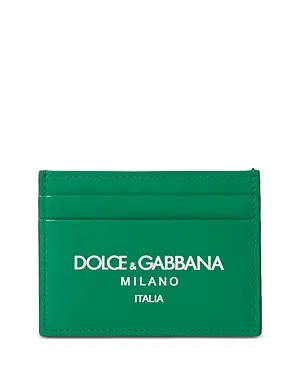 Dolce & Gabbana Leather Card Case Green