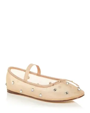 LOEFFLER RANDALL Leonie Embellished Ballet Flats - Tan