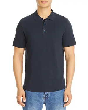 Theory Bron Polo In Cosmos Slub Cotton - Eclipse