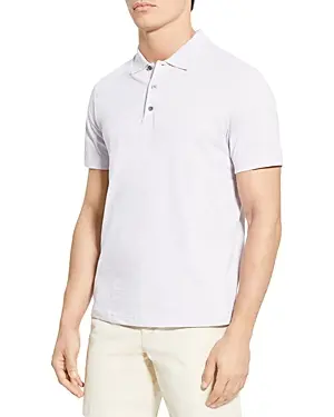 Theory Bron Polo In Cosmos Slub Cotton Misty Haze