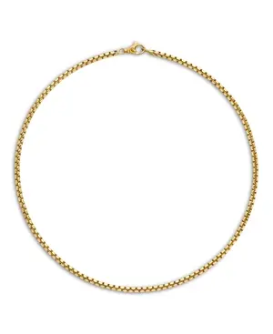 David Yurman 18k Yellow Medium Box Chain Necklace - Gold