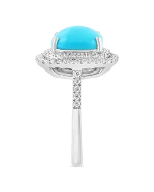 Bloomingdale'S Turquoise And Diamond Ring