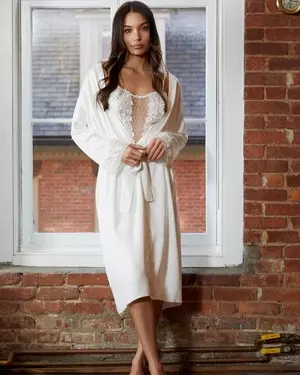 Flora Nikrooz Showstopper Satin Wrap Robe