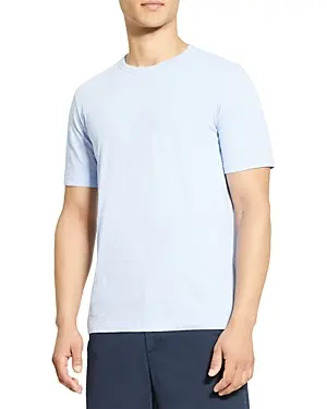 Theory Essential Tee In Cosmos Slub Cotton Blue Horizon