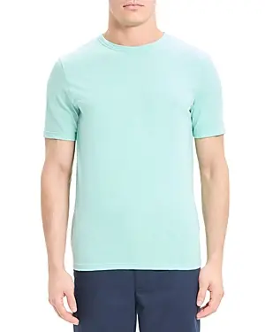 Theory Essential Tee In Cosmos Slub Cotton Celadon