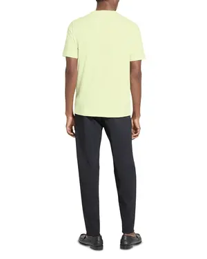 Theory Essential Tee In Cosmos Slub Cotton - Faded Lime
