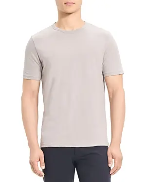Theory Essential Tee In Cosmos Slub Cotton Force Gray