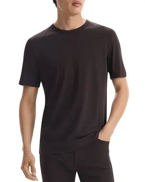 Theory Essential Tee In Cosmos Slub Cotton Hickory