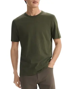 Theory Essential Tee In Cosmos Slub Cotton Hunter Green