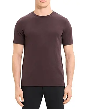 Theory Essential Tee In Cosmos Slub Cotton Malbec