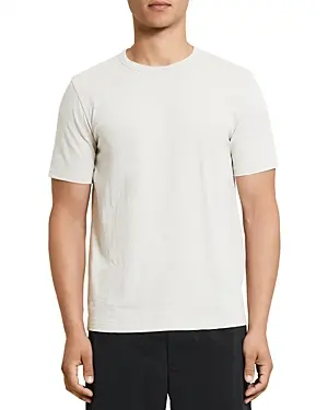 Theory Essential Tee In Cosmos Slub Cotton Moon