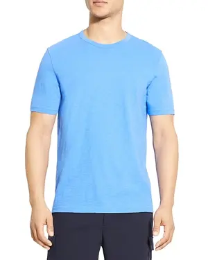 Theory Essential Tee In Cosmos Slub Cotton Palace Blue