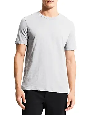 Theory Essential Tee In Cosmos Slub Cotton Sleet Blue