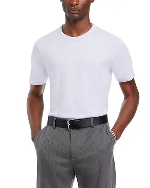 Theory Essential Tee In Cosmos Slub Cotton Soft Iris