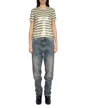 Zadig&Voltaire Tchao Sequin Stripe Top