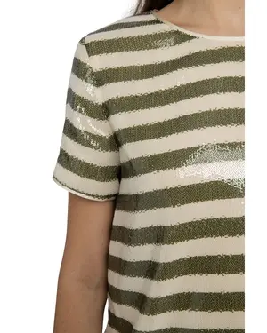 Zadig&Voltaire Tchao Sequin Stripe Top