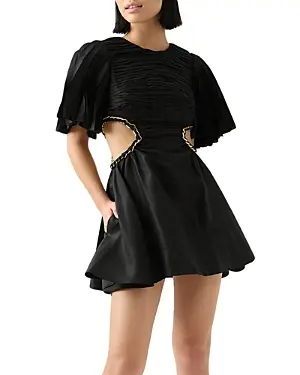 Aje Monica Cut Out Mini Dress - Black | Editorialist