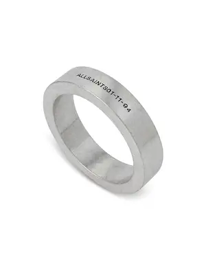ALLSAINTS AllSaints Logo Band Ring Silver