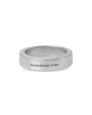ALLSAINTS Logo Band Ring - Silver
