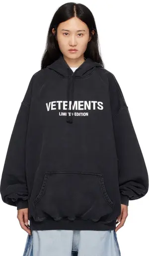 Vetements VETEMENTS Black 'Limited Edition' Hoodie - Black