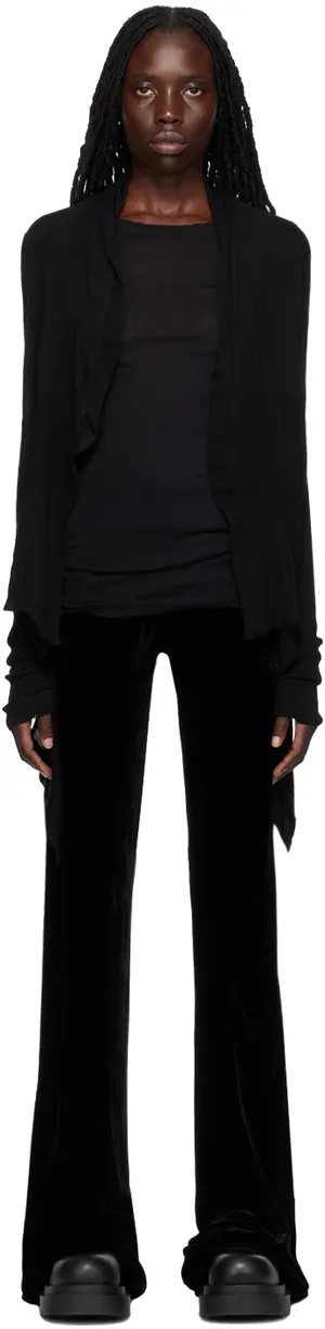 Rick Owens Rick Owens Black Medium Wrap Cardigan - 09 Black