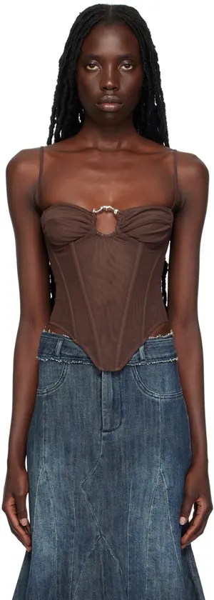 Miaou Miaou Hannah Jewett Edition Deia Corset - Umber