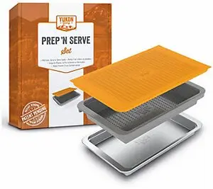 YUKON GLORY 3-piece Grill Bbq Prep 'n Serve Tra Set - One-color