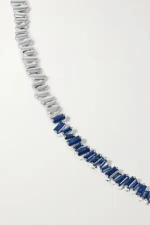 SUZANNE KALAN 18-karat Sapphire Pendant Necklace - White Gold