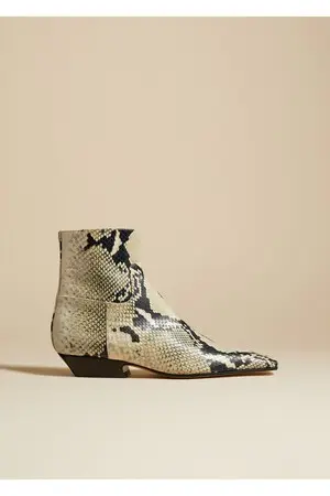 Khaite The Marfa Ankle Boot In Python-embossed Leather