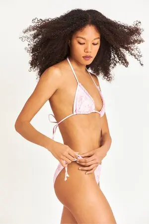 LoveShackFancy Harbor String Bikini Set Pink