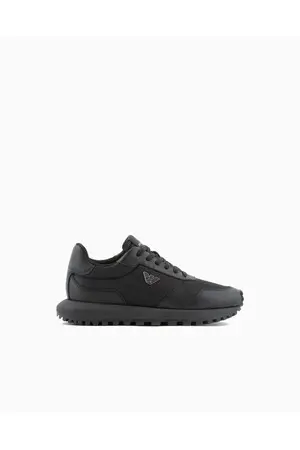 Emporio Armani Recycled Nylon Sneakers - Black