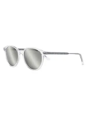 Dior Men's InDior R1I Round Sunglasses - Crystal Smoke Mirror - Crytal Smoke Mirror