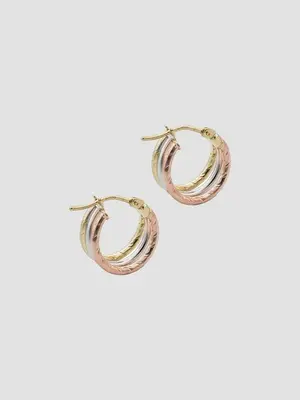 ORADINA 14k Unity Mini Hoops