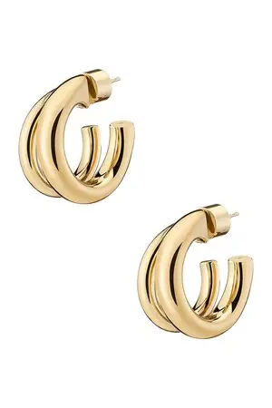 JENNIFER FISHER Double Lilly Mini Hoop Earrings - Gold