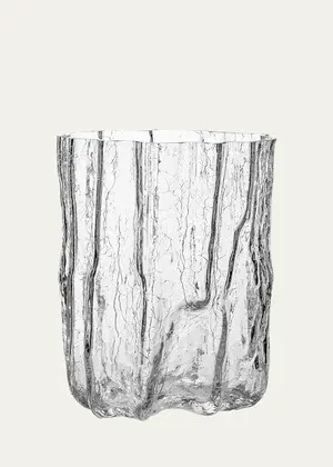 KOSTA BODA Crackle Tall Crystal Vase Clear