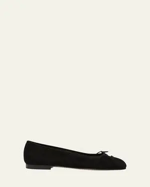 Manolo Blahnik Veralli Ballerina Flats - Black