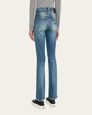 R13 Kick Fit Mid-rise Jeans