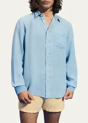 Vilebrequin Linen Sport Shirt Spring Lak
