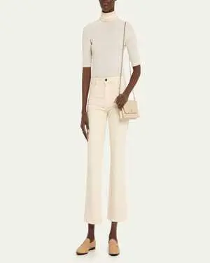 Akris Anouk Metallic Lizard-embossed Crossbody Bag - Stucco Metallic